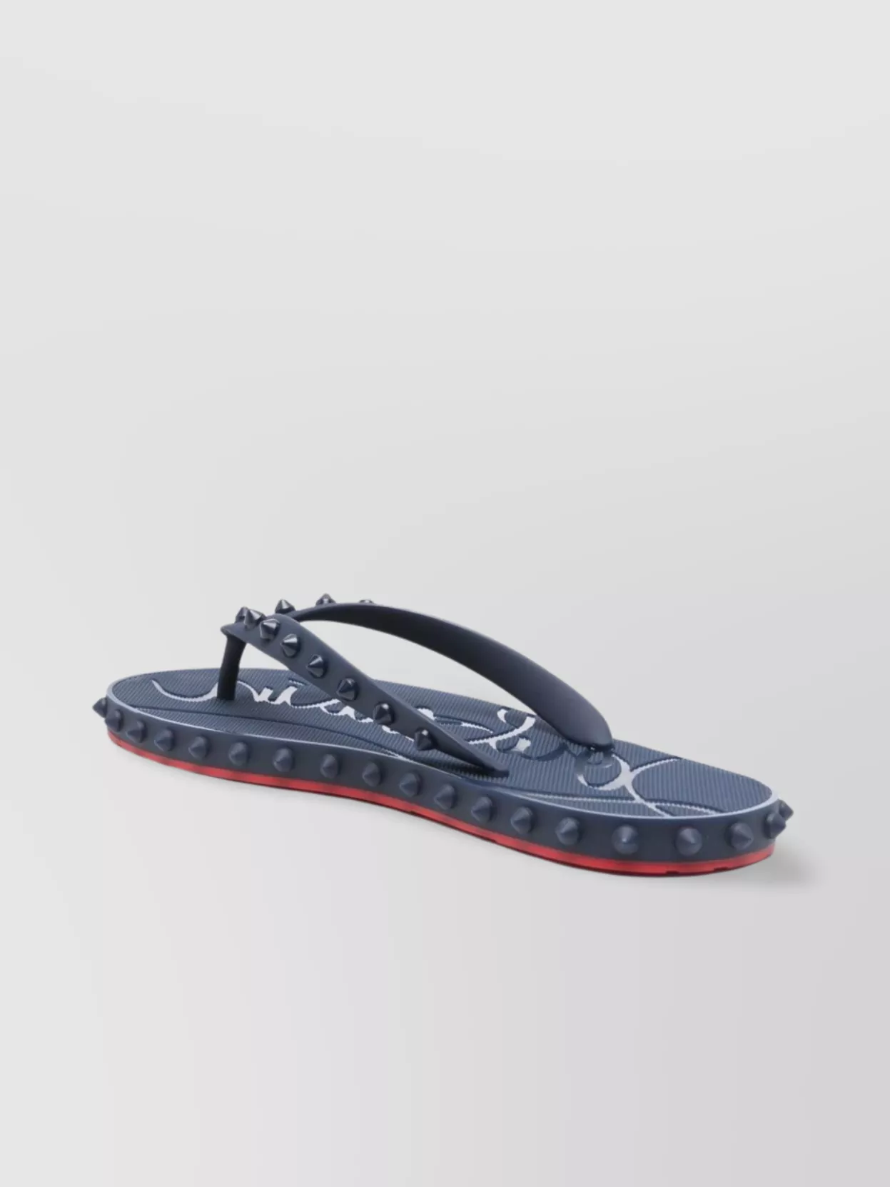 Christian Louboutin Studded open toe slides & flip flops | The Fashion ...