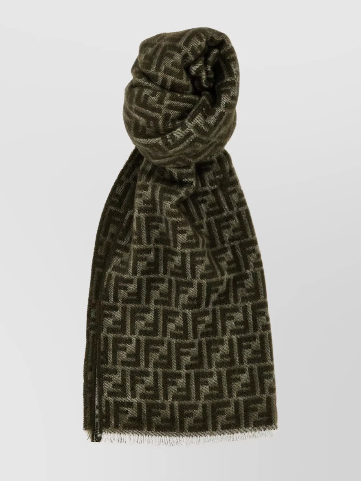 Fendi Fringed edges soft texture scarf | The Fashion Square