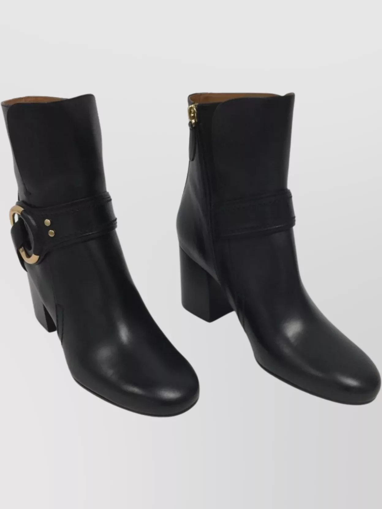 Chloé Block heel leather ankle boots | The Fashion Square