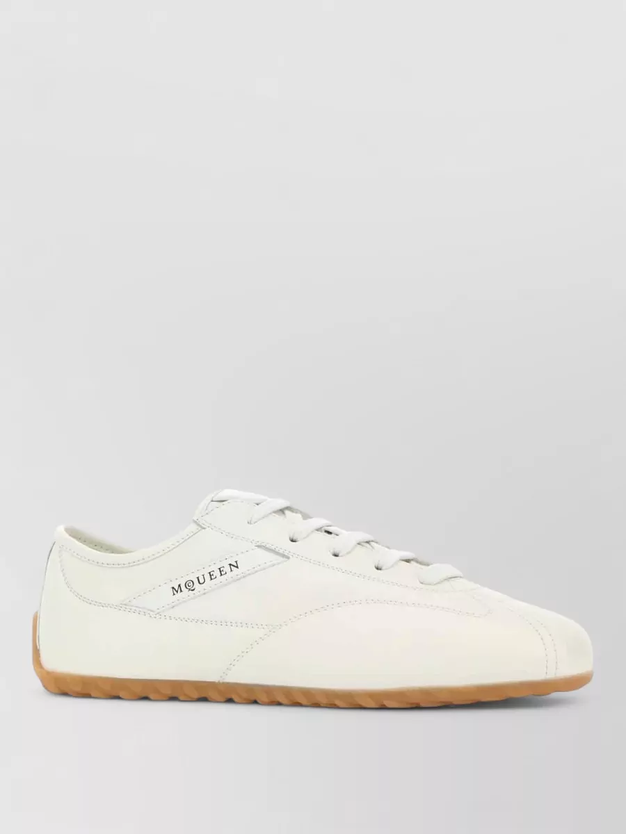 Alexander McQueen Leather boxe sneakers low top rubber sole | The ...