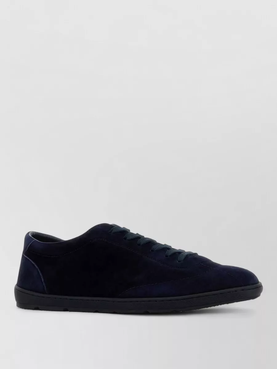 Brunello Cucinelli Low profile round toe suede sneakers rubber sole ...
