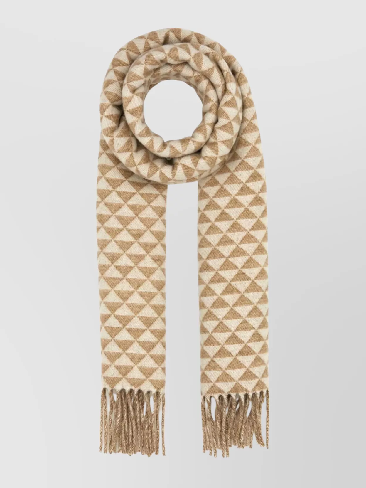 Prada Wool blend reversible embroidered scarf | The Fashion Square