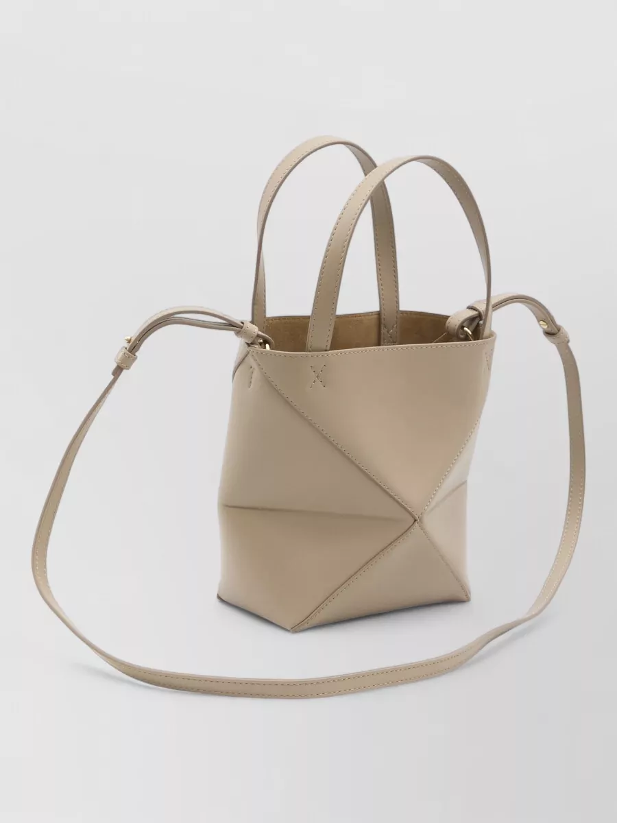 Loewe Puzzle fold mini tote bag shoulder strap | The Fashion Square