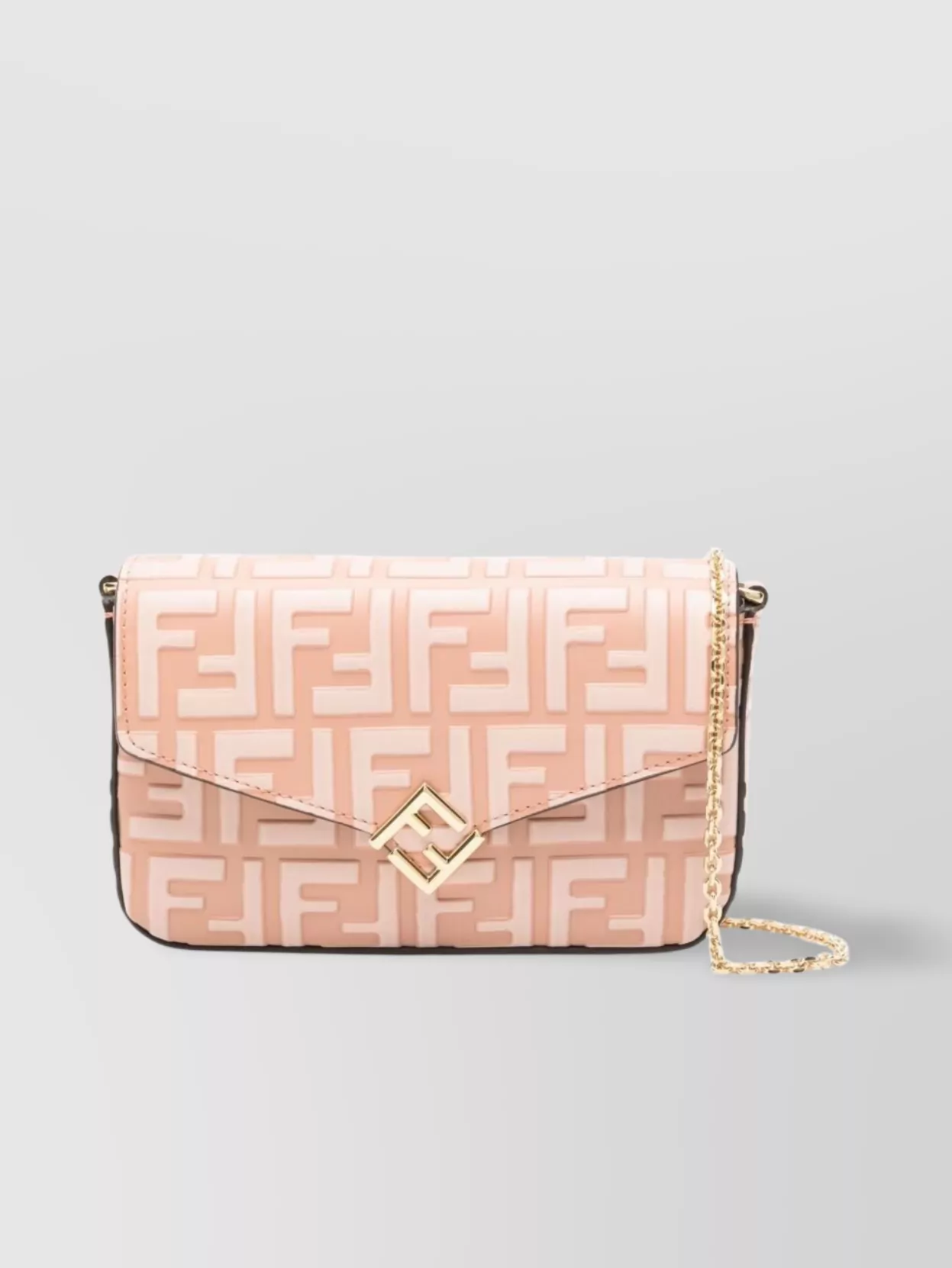 Fendi Chain-link strap shoulder bags with gold-tone hardware | The ...