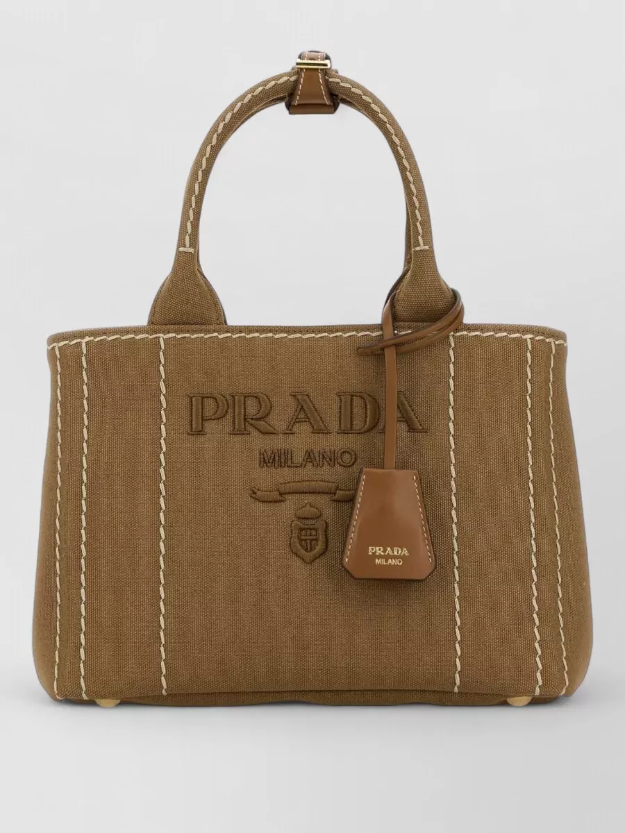 Prada Na canvas shoulder bag | The Fashion Square