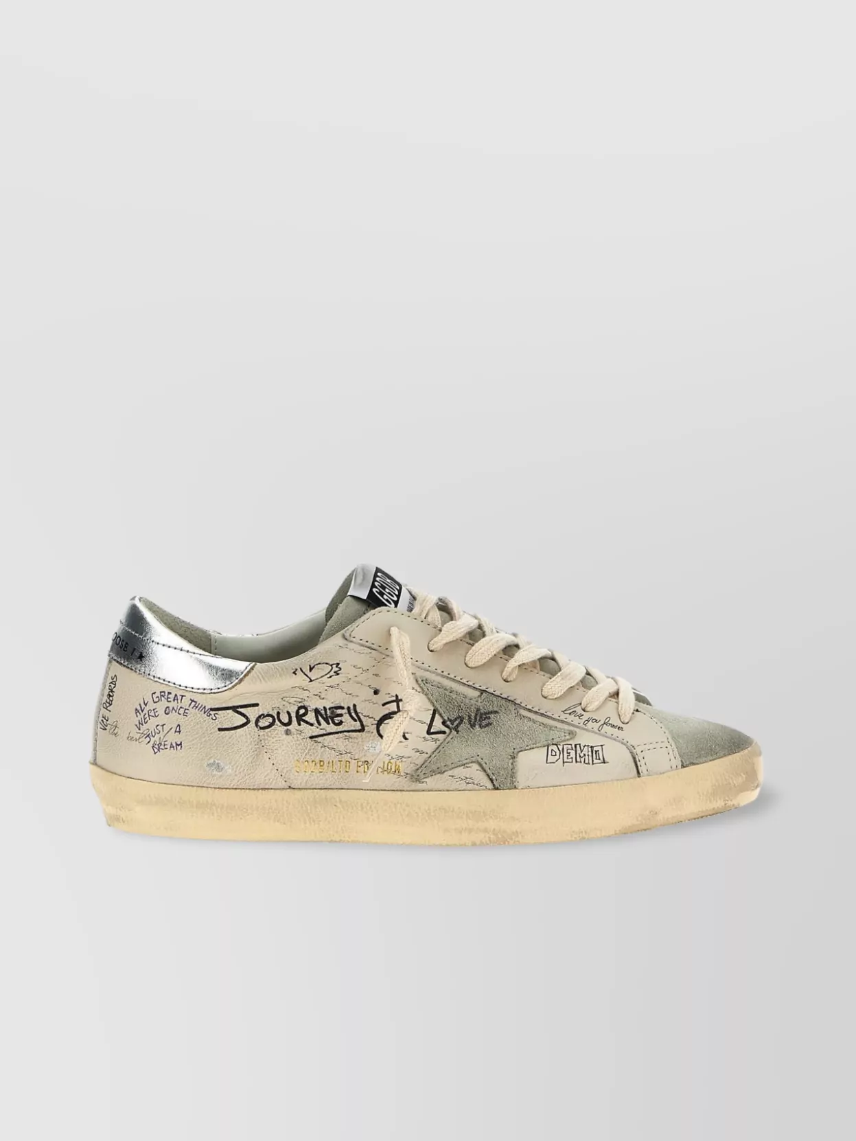Golden Goose 'printed metallic heel tab sneakers' | The Fashion Square