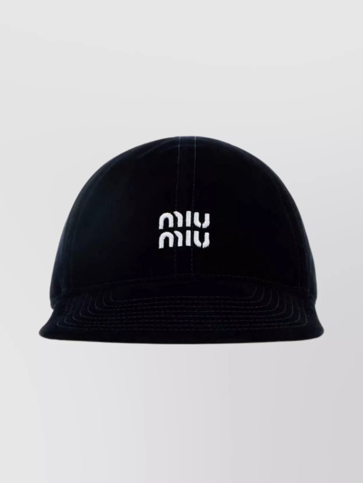 Miu Miu Velvet baseball cap curved brim | The Fashion Square