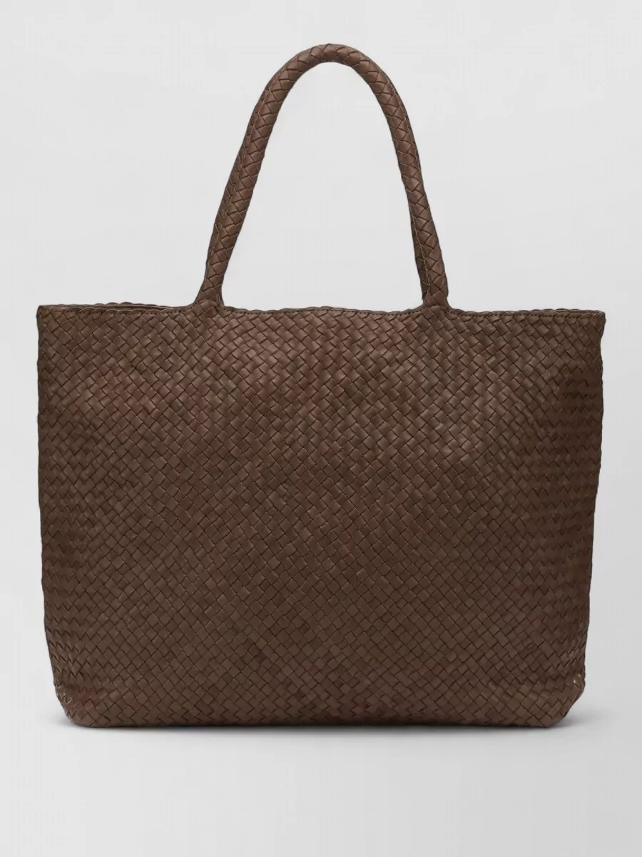 Officine Creative Shoulder bag woven texture dual handles strap | The ...