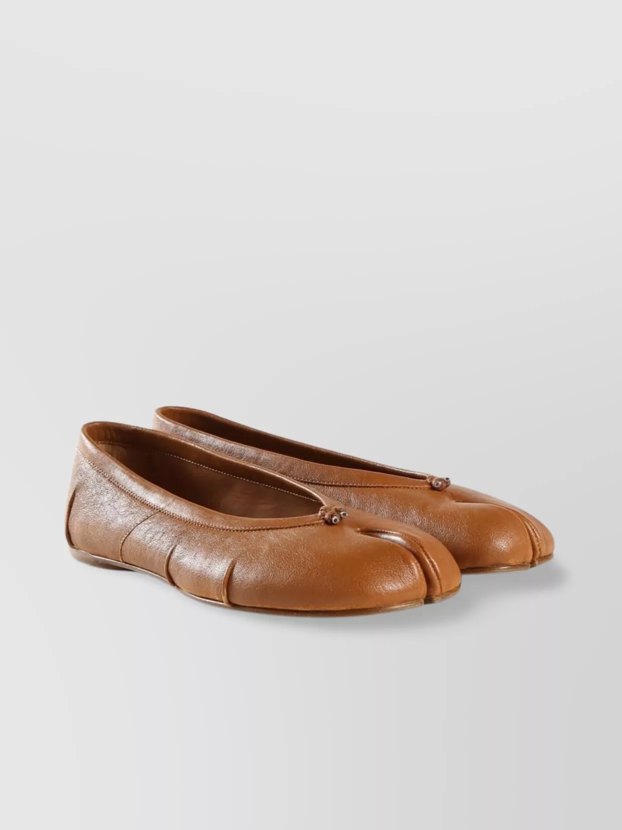 Maison Margiela Split toe leather ballerina shoes | The Fashion Square