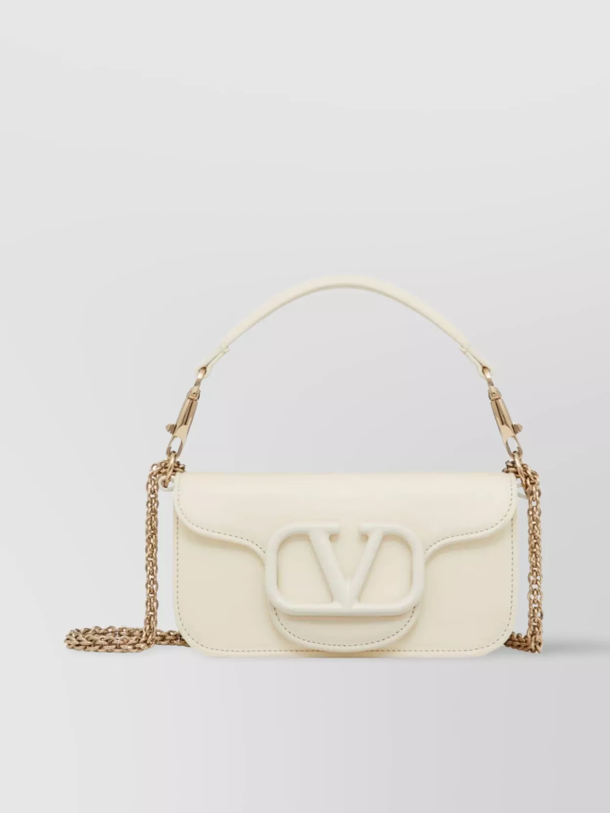 Valentino Garavani Small leather shoulder bag with chain strap | The ...