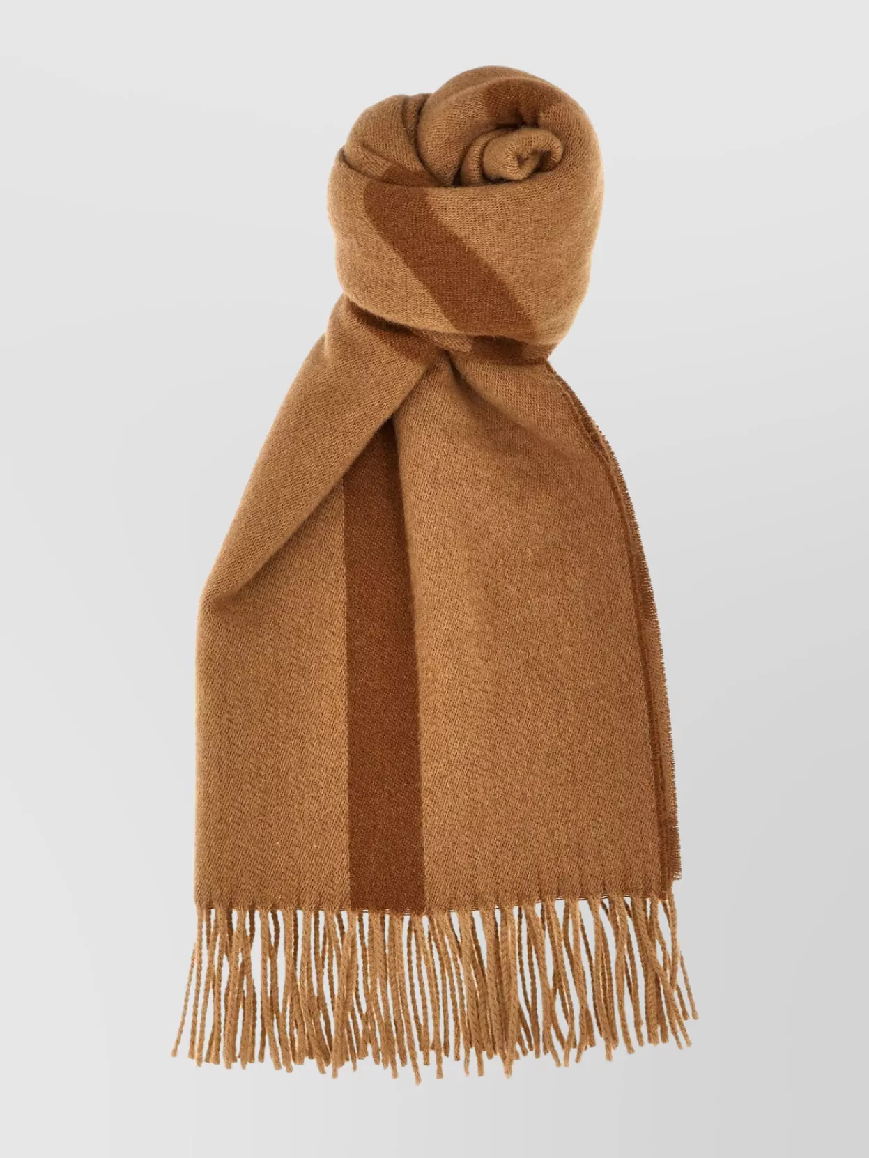 Totême Fringed two-tone monogram scarf | The Fashion Square