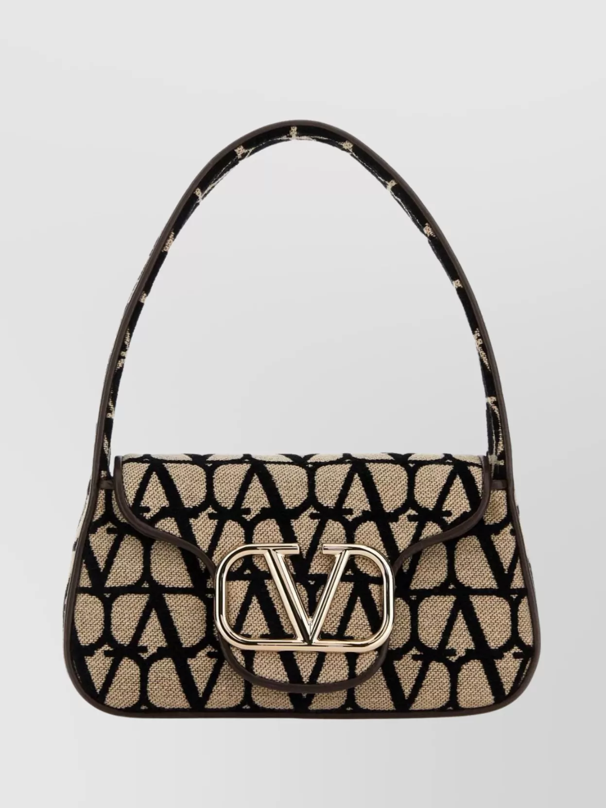 Valentino Garavani Icon Monogram Top Handle Shoulder Bag In Black ...