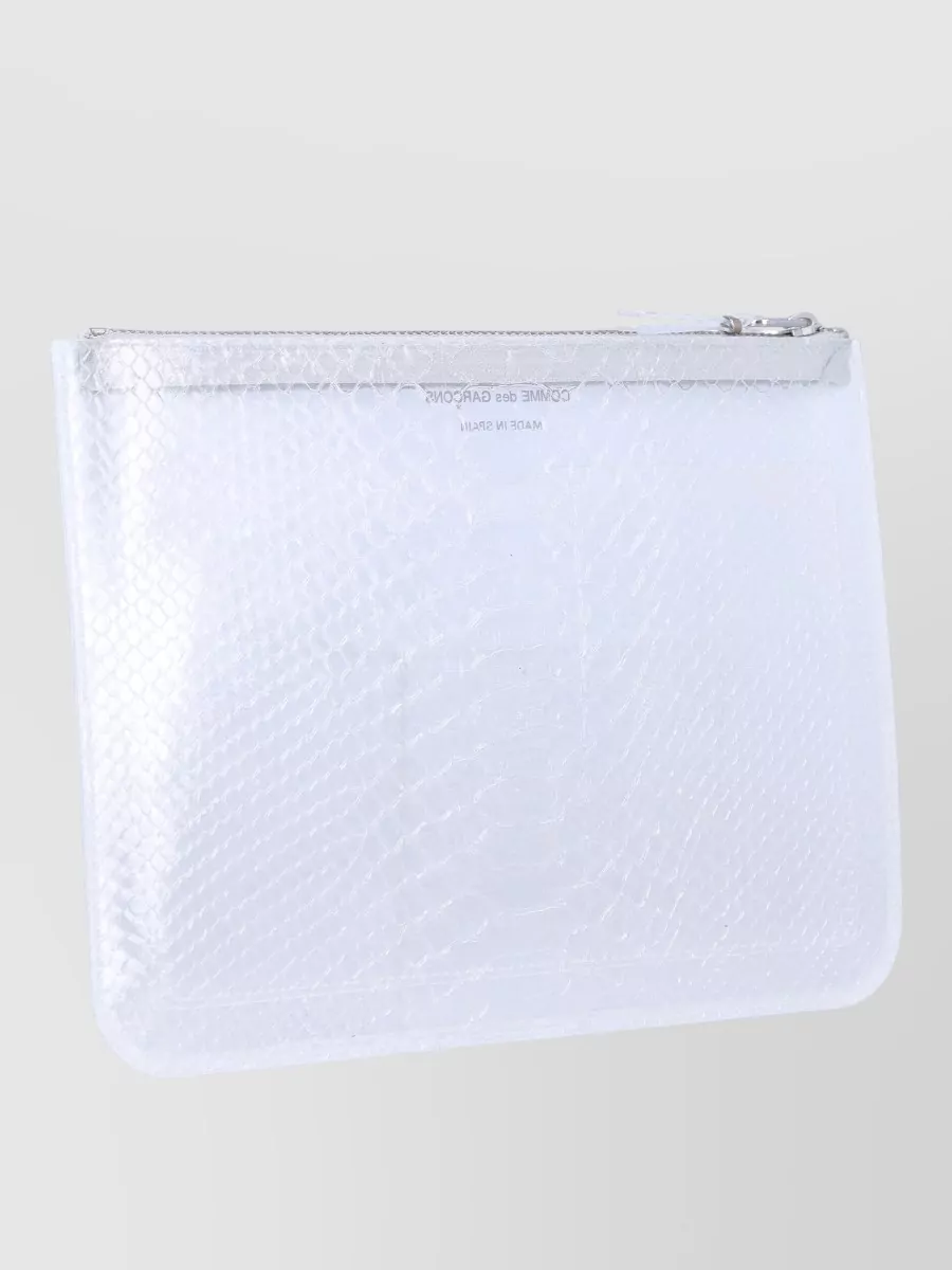 Comme des Garçons Textured surface transparent design zip wallet pouch ...