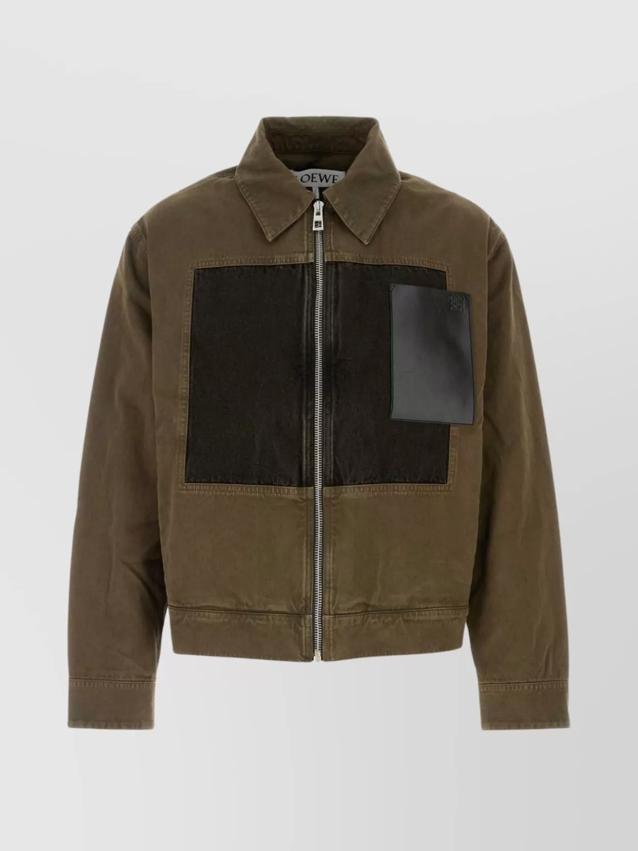 Loewe Cotton jacket with collar and front pocket | The Fashion Square