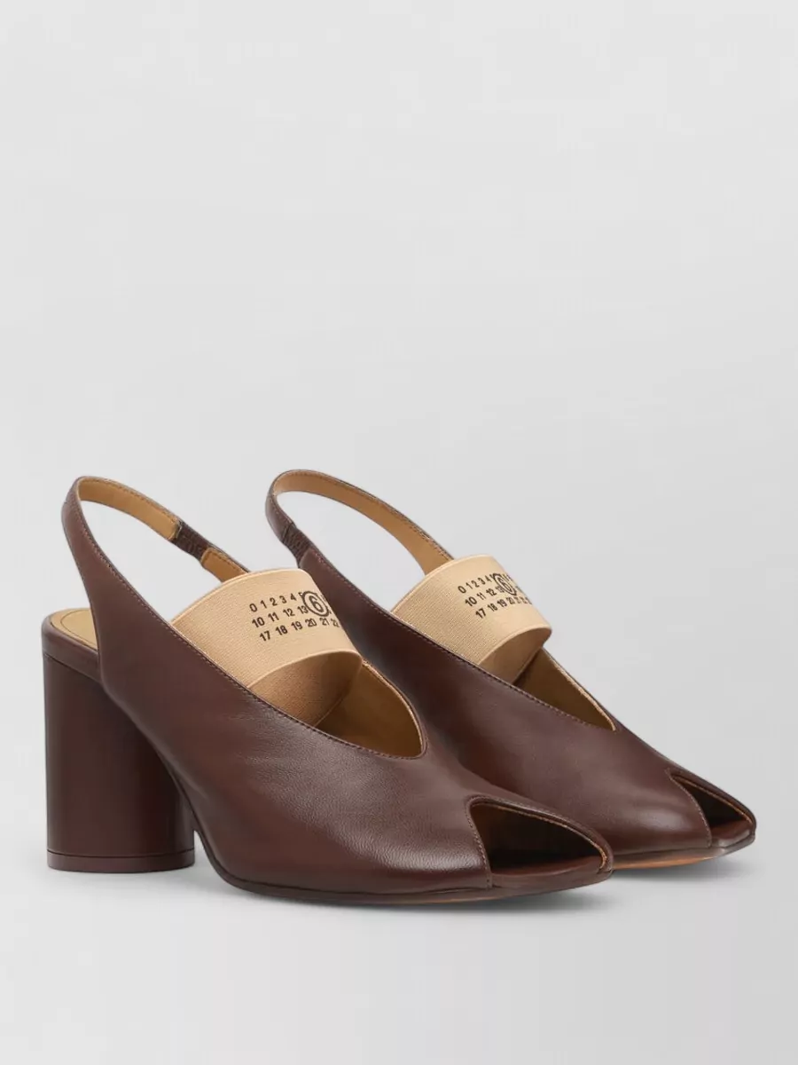 Mm6 Maison Margiela Numeric graphic slingback tabi heel pumps | The ...