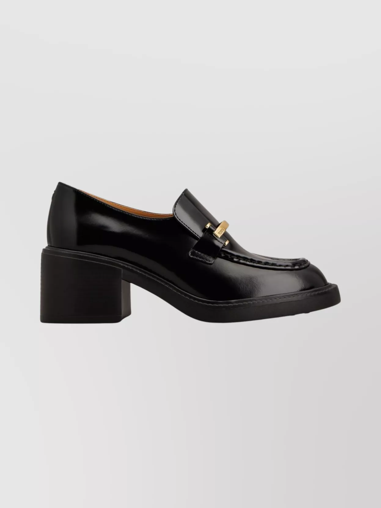 Tod's Block heel round toe loafers with hardware | The Fashion Square