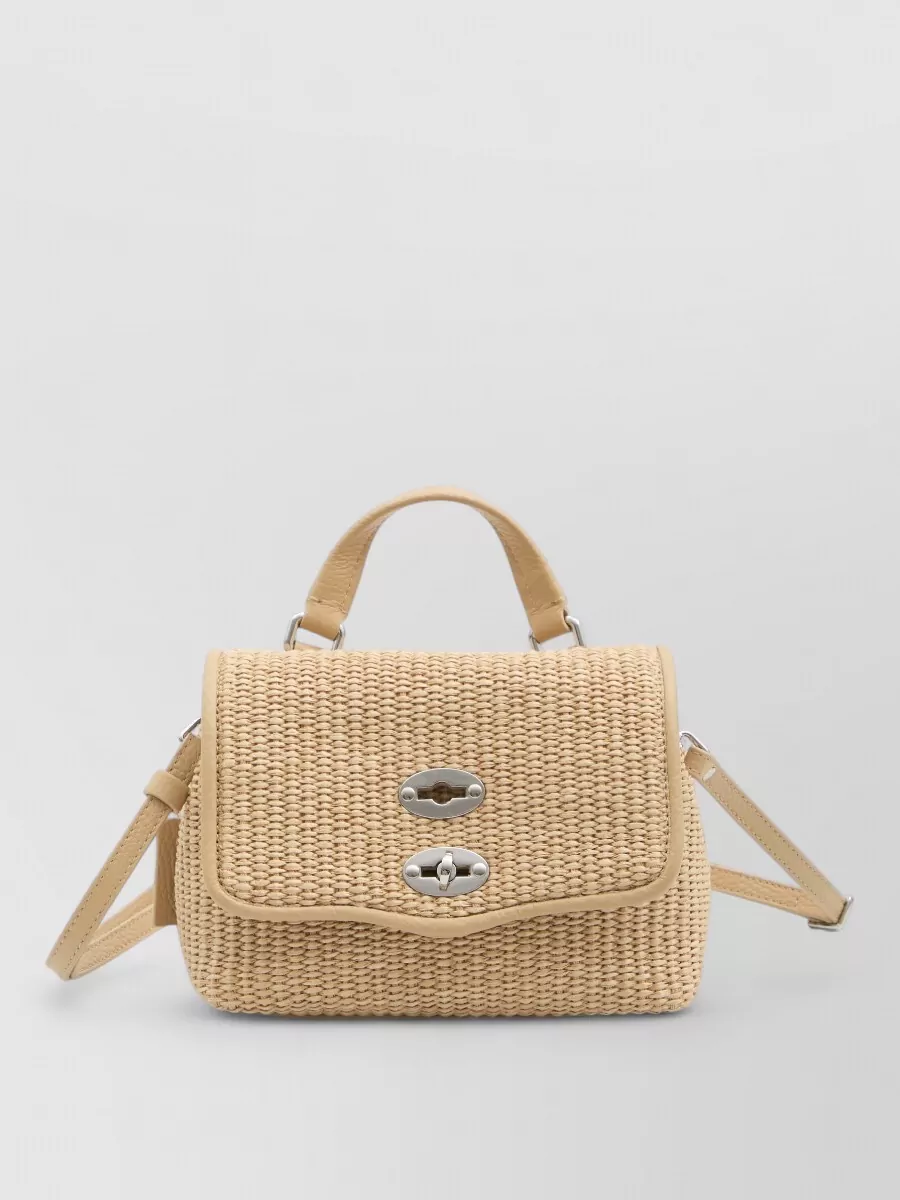 Zanellato Baby crossbody satchel raffia leather bag | The Fashion Square