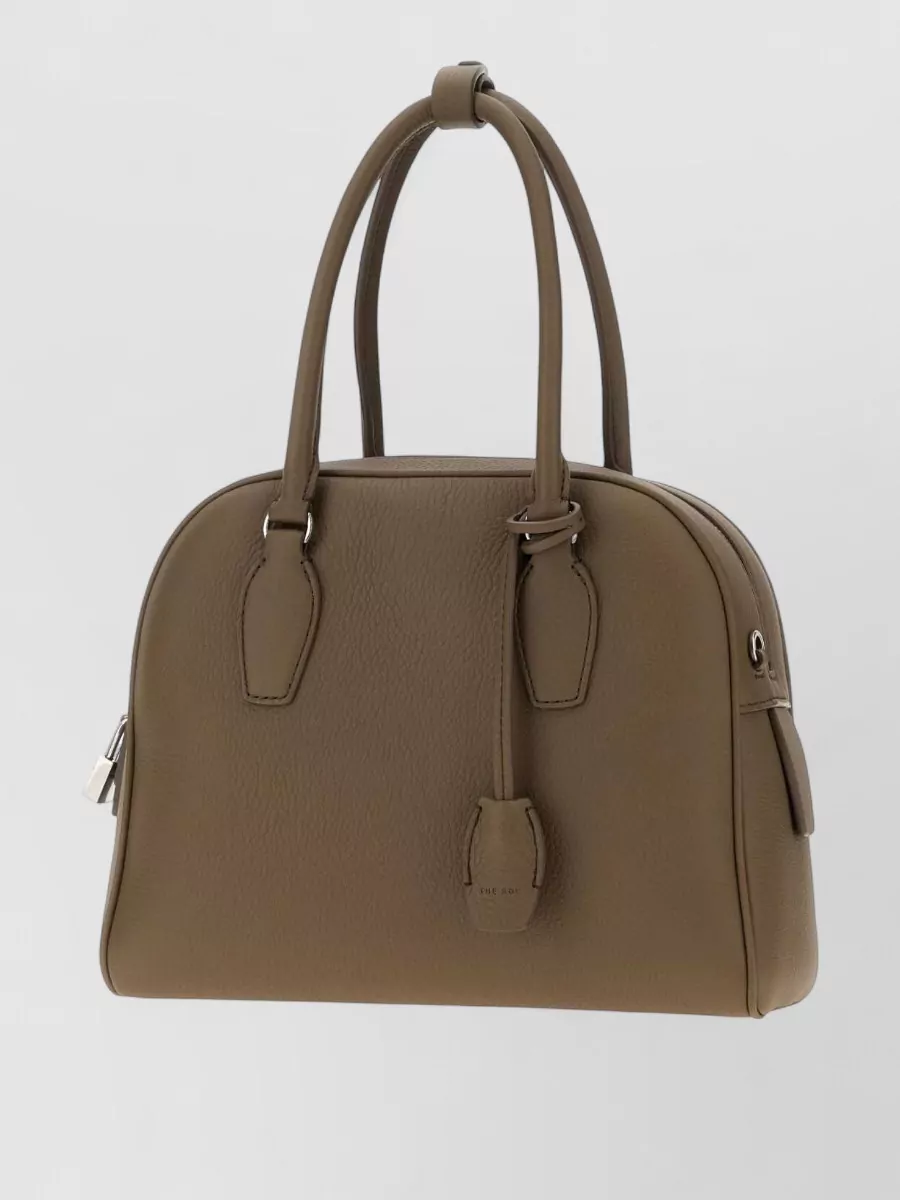 The Row India 10 leather shoulder bag top handles | The Fashion Square