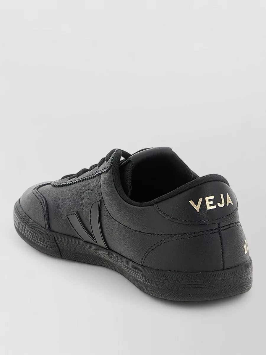 Veja Leather volley signature low-top sneakers | The Fashion Square
